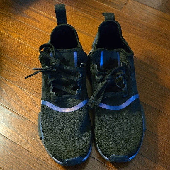 adidas | Shoes | Adidas Black Sneakers With Multi Color Highlights ...